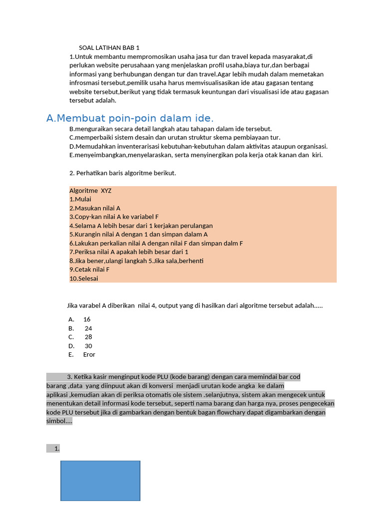 Soal Informatika 1 | PDF