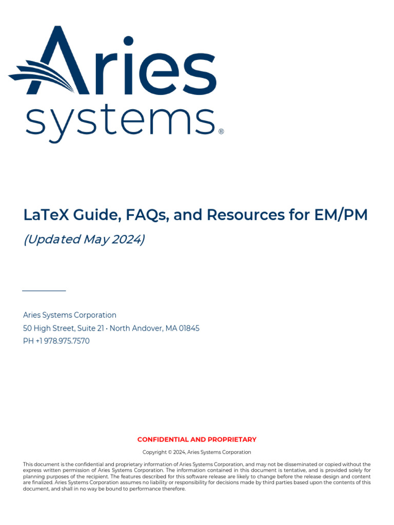 EM PM LaTeX Guide | PDF