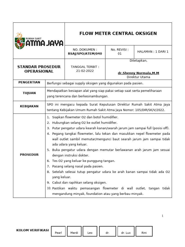 Spo Atem Oksigen | PDF