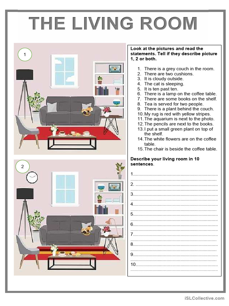 Picture Description - The Living Room | PDF