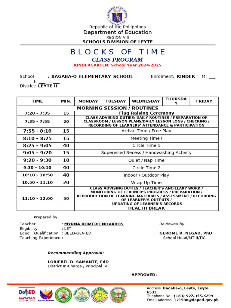Edited MG Class Programs 2024 | PDF
