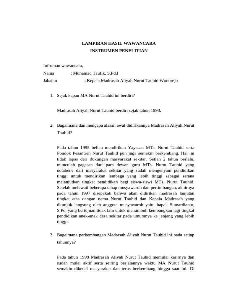 Lampiran Skripsi | PDF