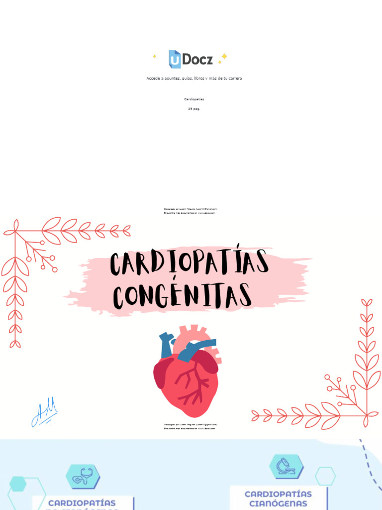 Cardiopatias Congeni 599809 Downloadable 3732578 | PDF | Corazón | Aorta