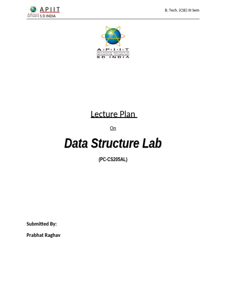 Data Structure (LAB) 2023-24 | PDF