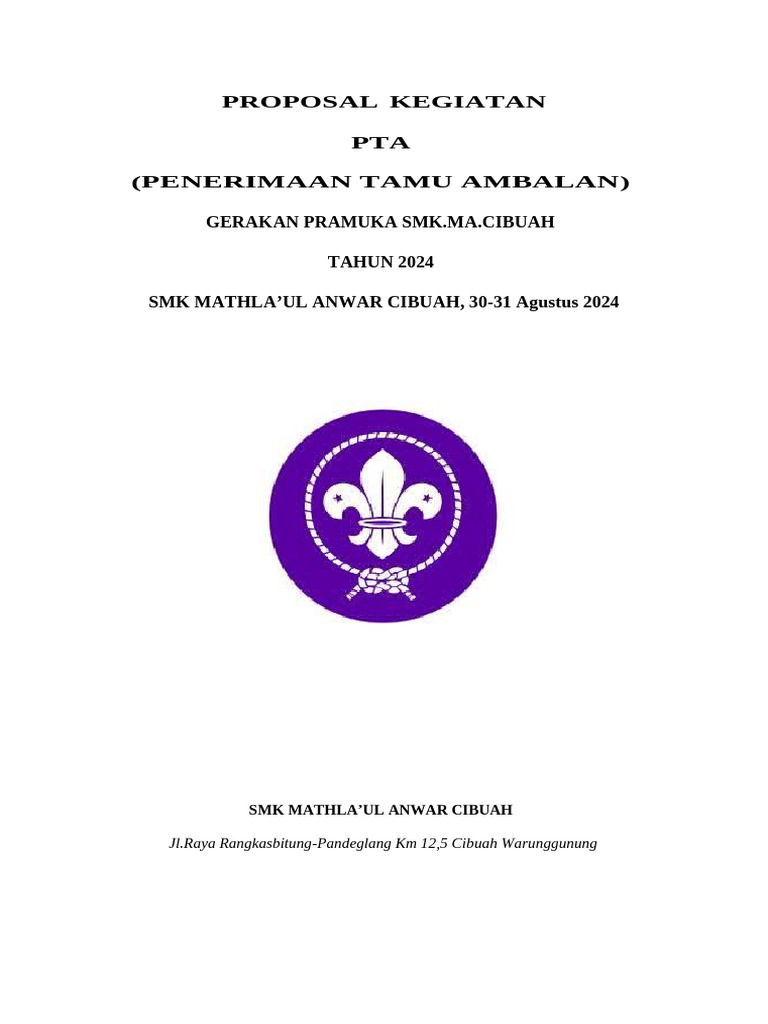 Proposal Pta 2024 Afh | PDF