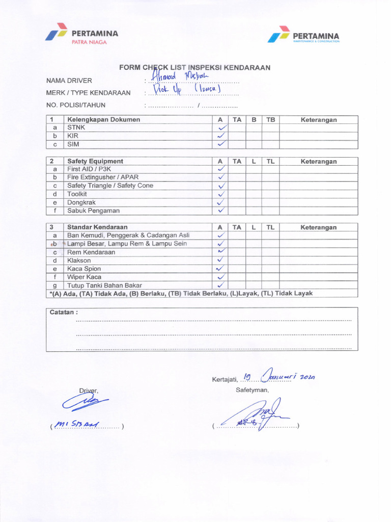 Inspeksi Kendaraan | PDF