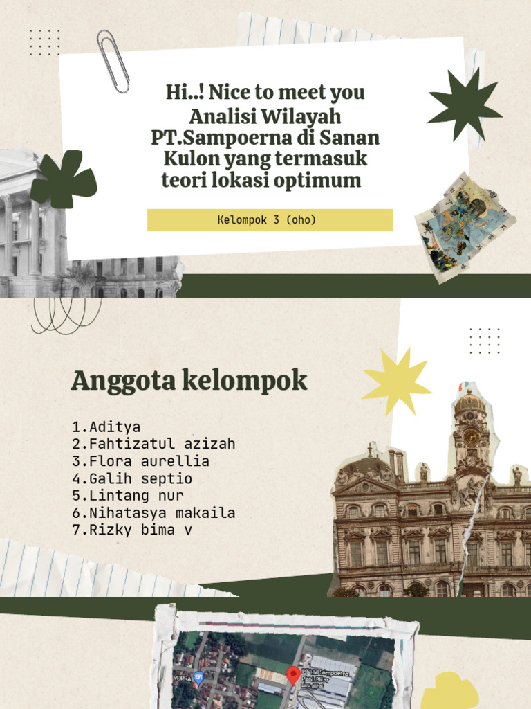 Cream and Green Aesthetic Scrapbook Self Introduction Presentation PDF ...