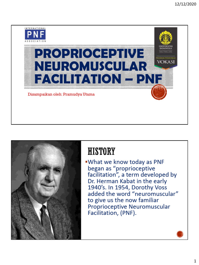 Proprioceptive Neuromuscular Facilitation - PNF | PDF