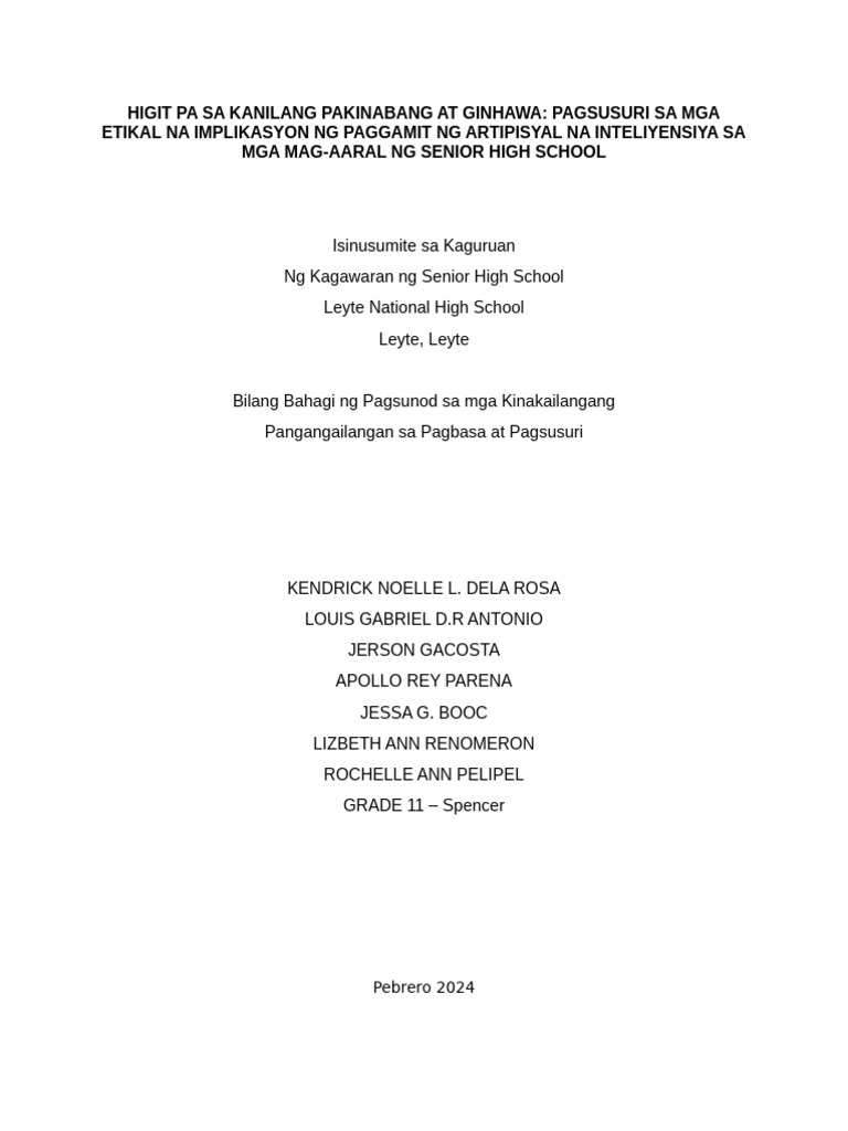 Title Cover Page | PDF