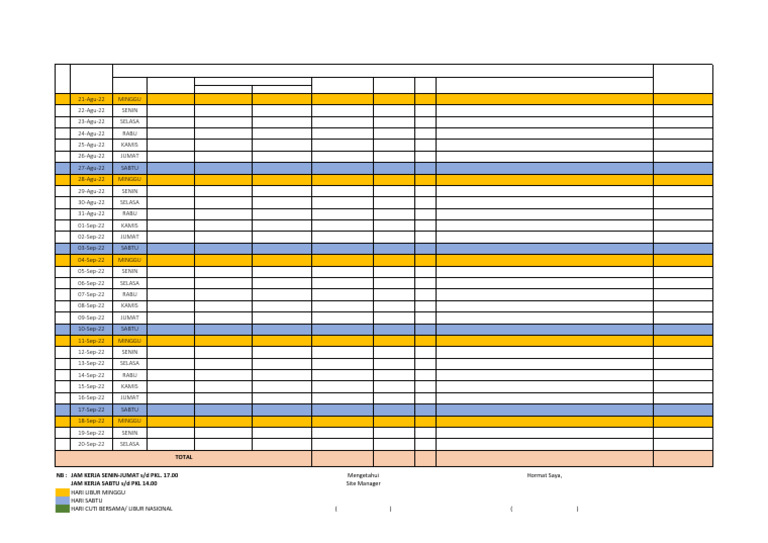 ABSEN BULAN SEPTEMBER | PDF