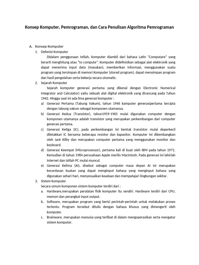 Konsep Komputer Tugas1 Coding | PDF