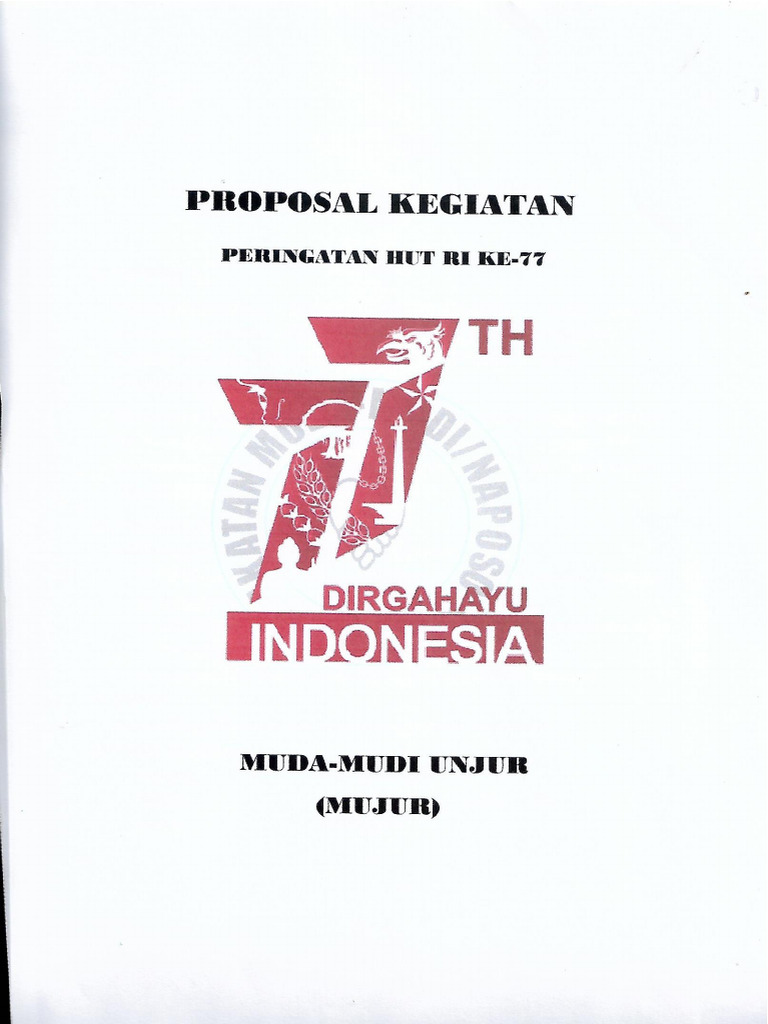 Proposal Kegiatan Peringatan HUT RI Ke-77 Muda-Mudi Unjur | PDF