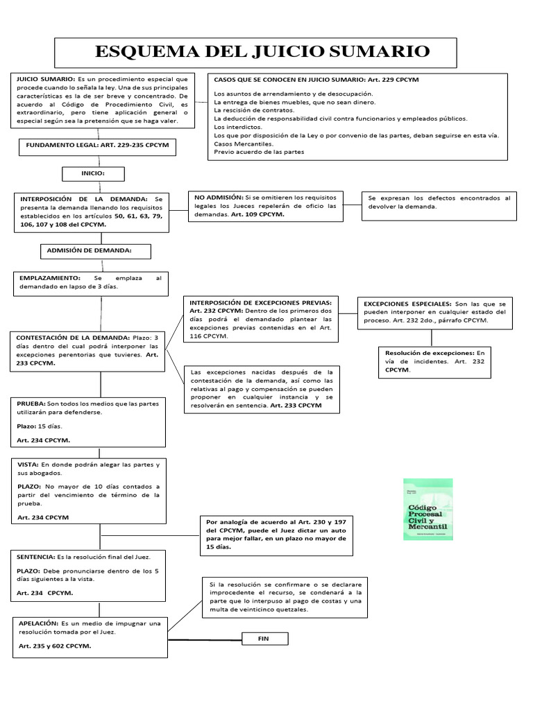 Esquema Del Juicio Sumario | PDF