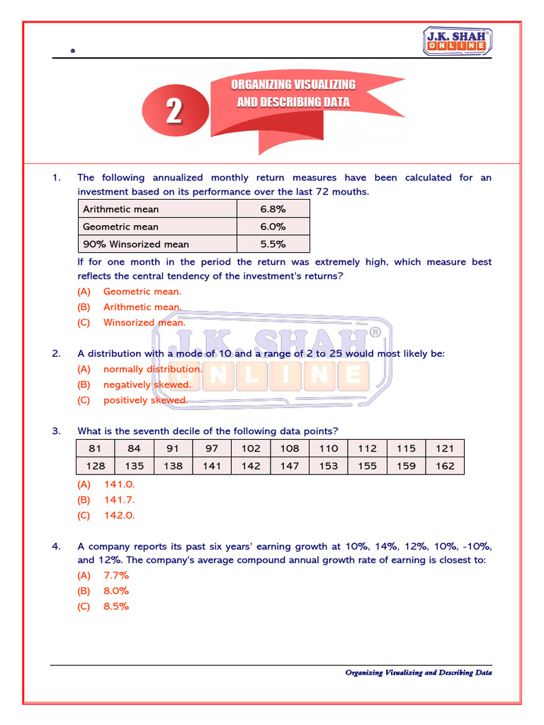 Organizing Visualizing and Describing Data | PDF