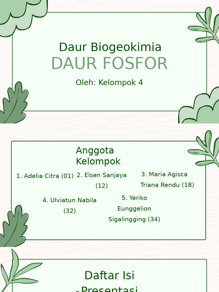 Daur Fosfor-1 | PDF