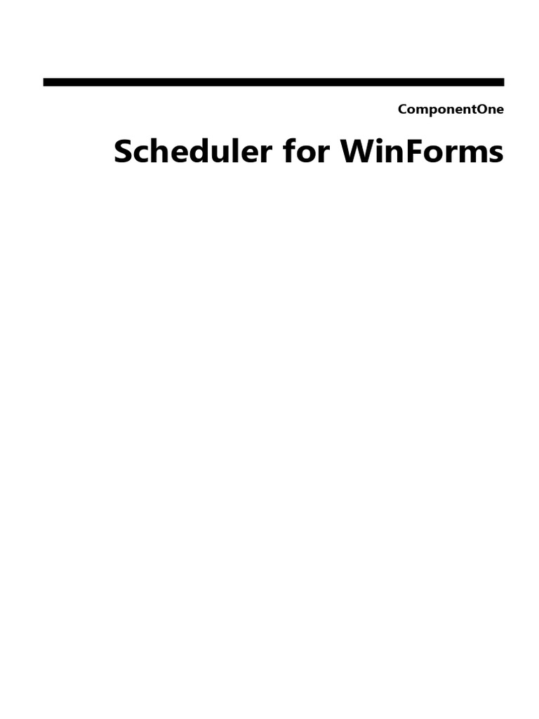 WinForms Scheduler | PDF