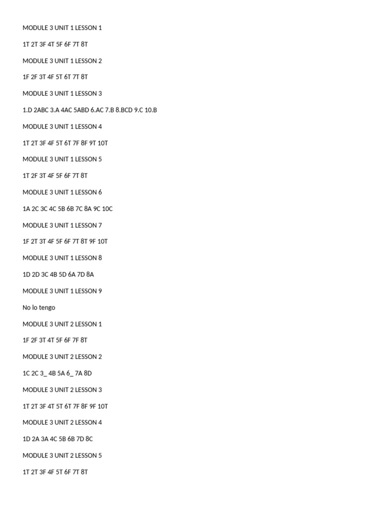 Respuestas Modulo 3 | PDF