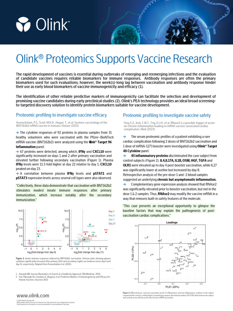Olink in Vaccine Development | PDF | Vaccines | Inflammation