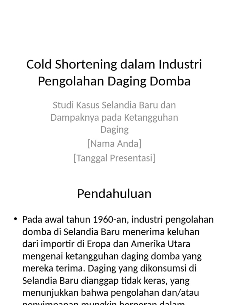Cold Shortening Presentation | PDF