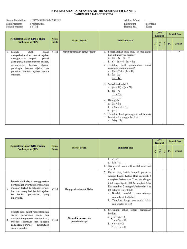 New Kisi2 MTK 8 | PDF