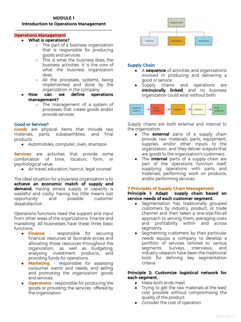 Intro To Operations Management | PDF