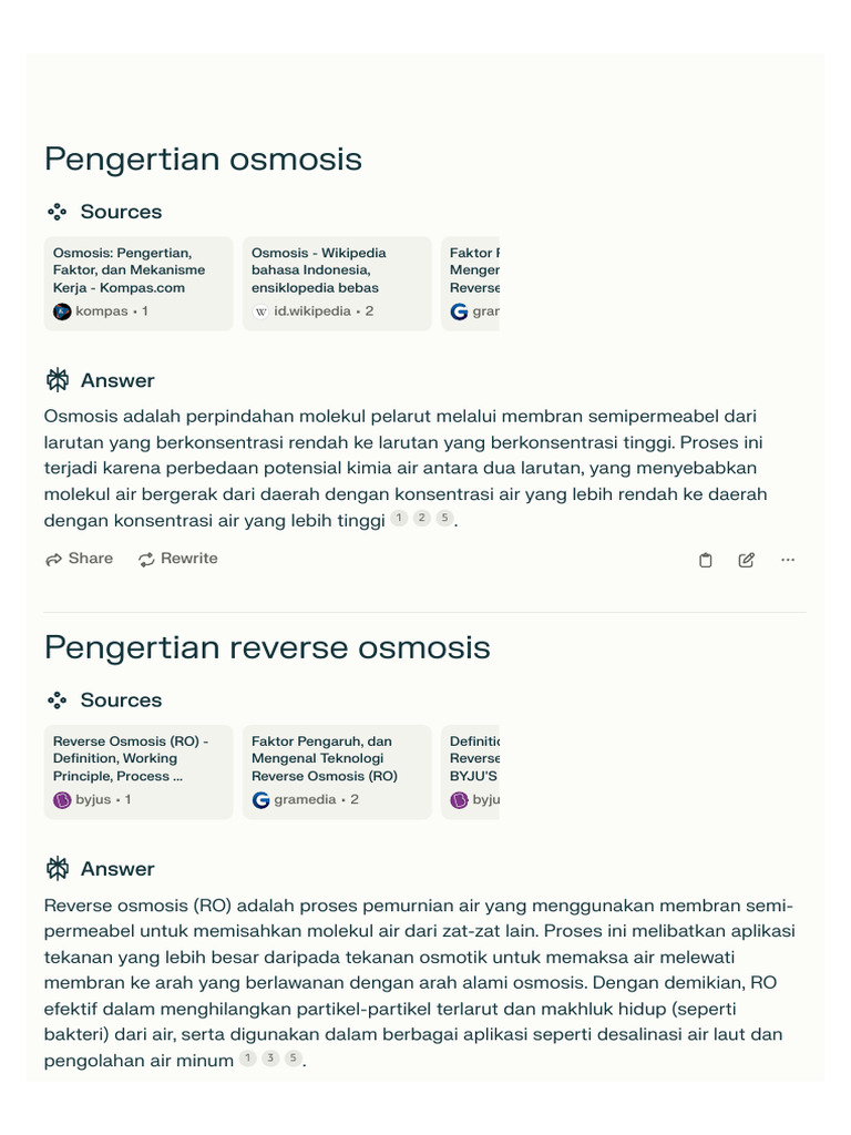 Pengertian Osmosis | PDF
