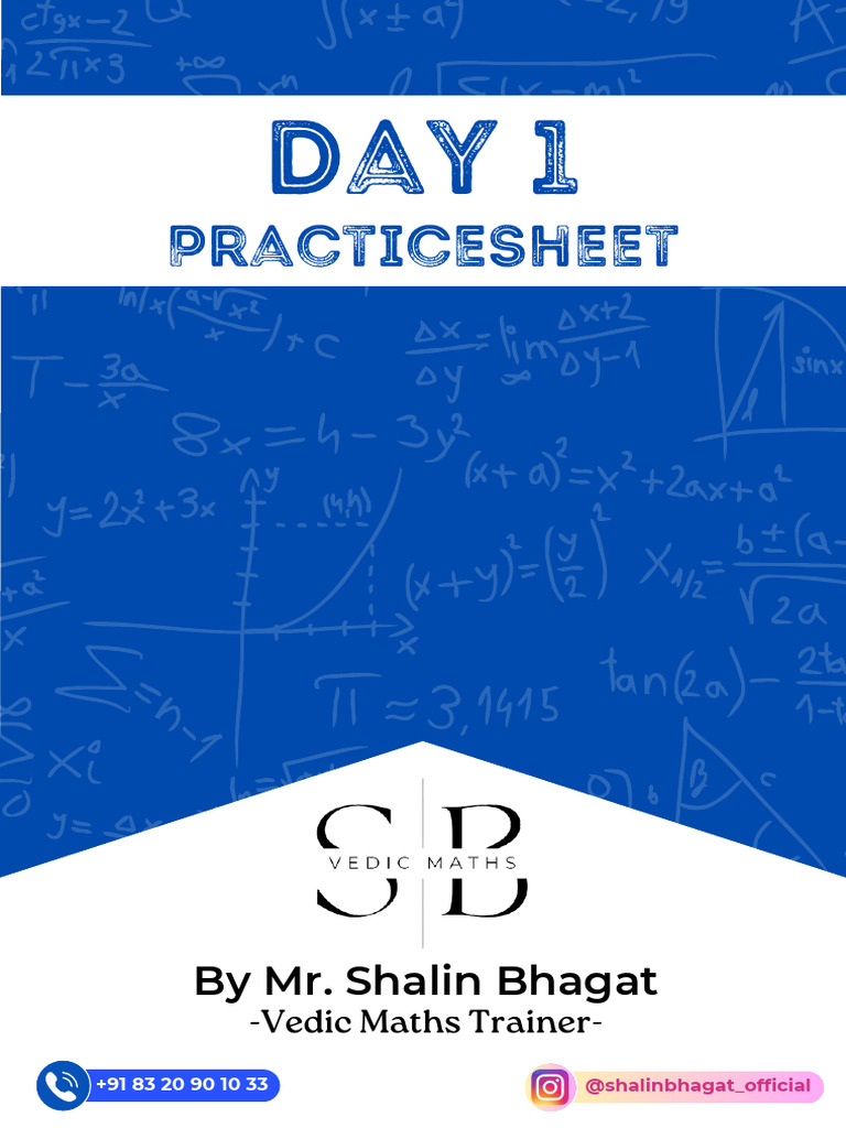 1st Day - Practice Sheet | PDF