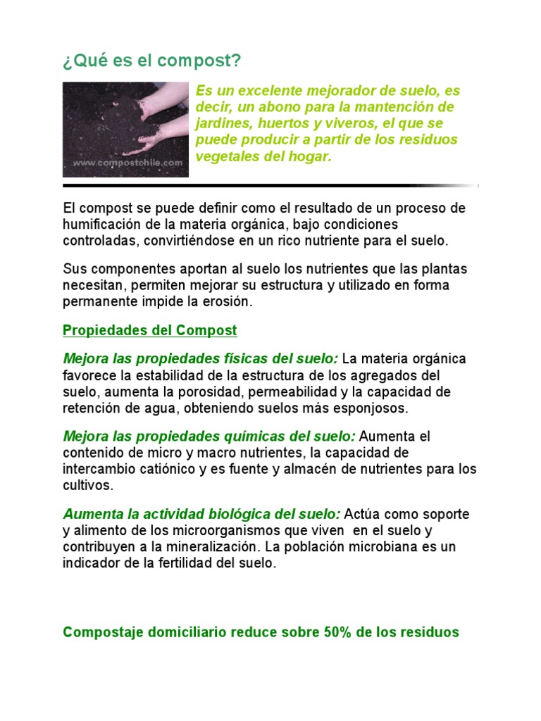 Qué Es El Compost | PDF | Compost | Suelo