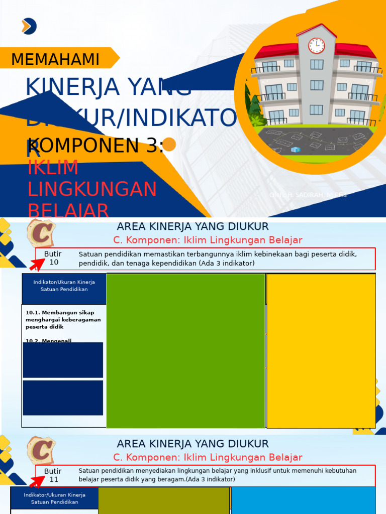 Komponen 3. Iklim Lingkungan Belajar | PDF