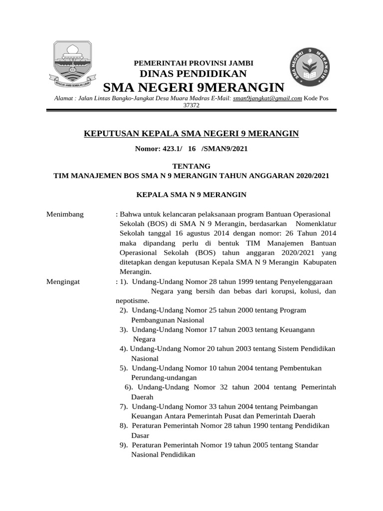 SK Tim BOS | PDF
