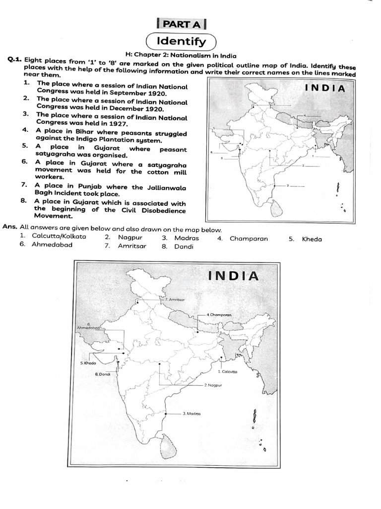 Class 10th 2024 25 Term 1 Map | PDF