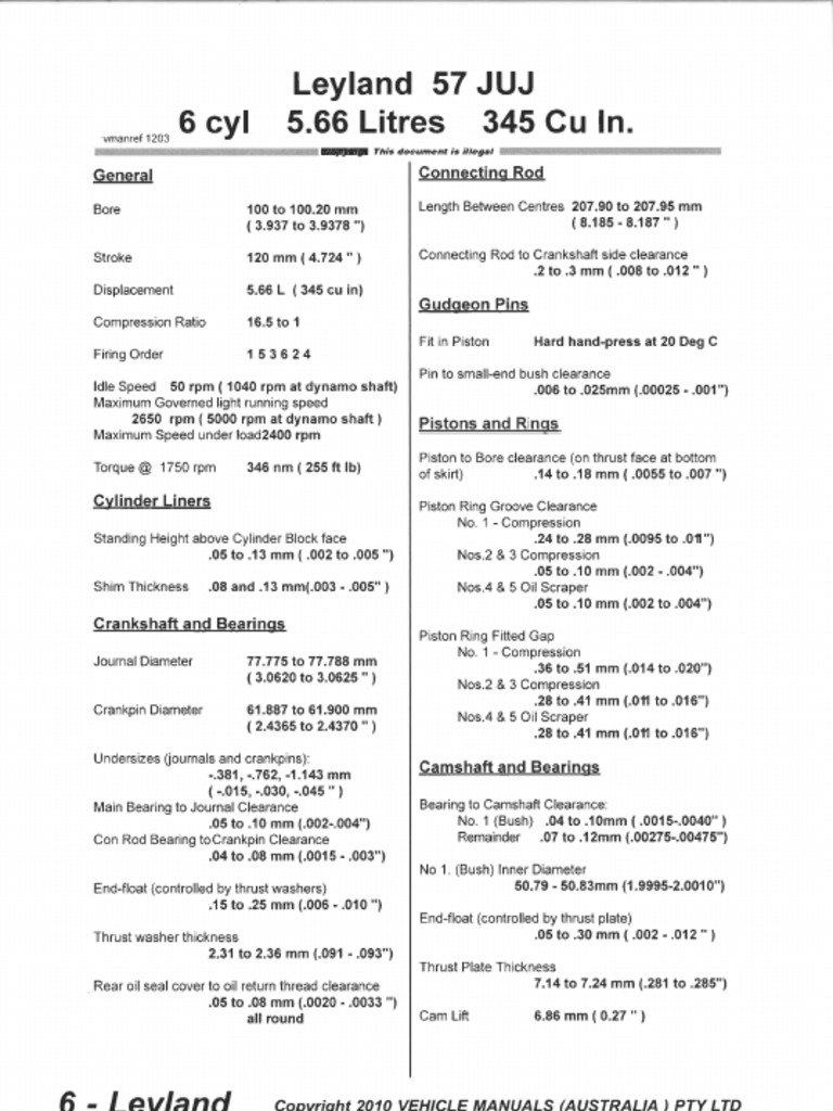 Leyland - 57 JUJ 5.66 L 6 Cyl | PDF