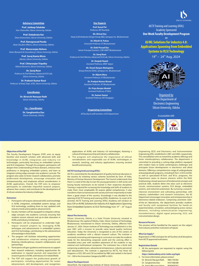 ATAL FDP On AIML Solutions For Industry 4.0 | PDF