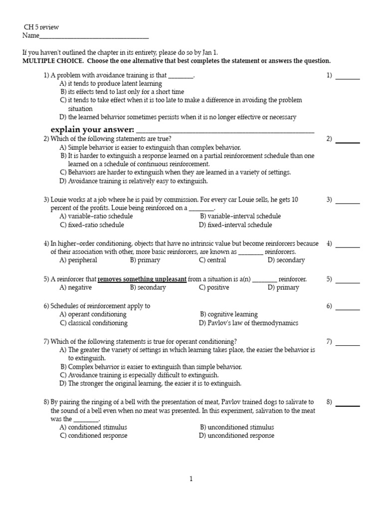 Chapter 5 Review | PDF