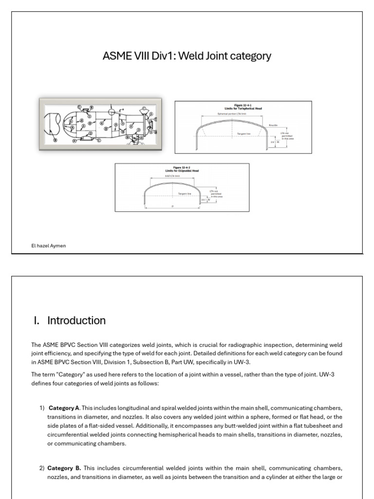 ASME BPVC VIII Weld Joint Category 1722696273 | PDF | Sphere | Geometry