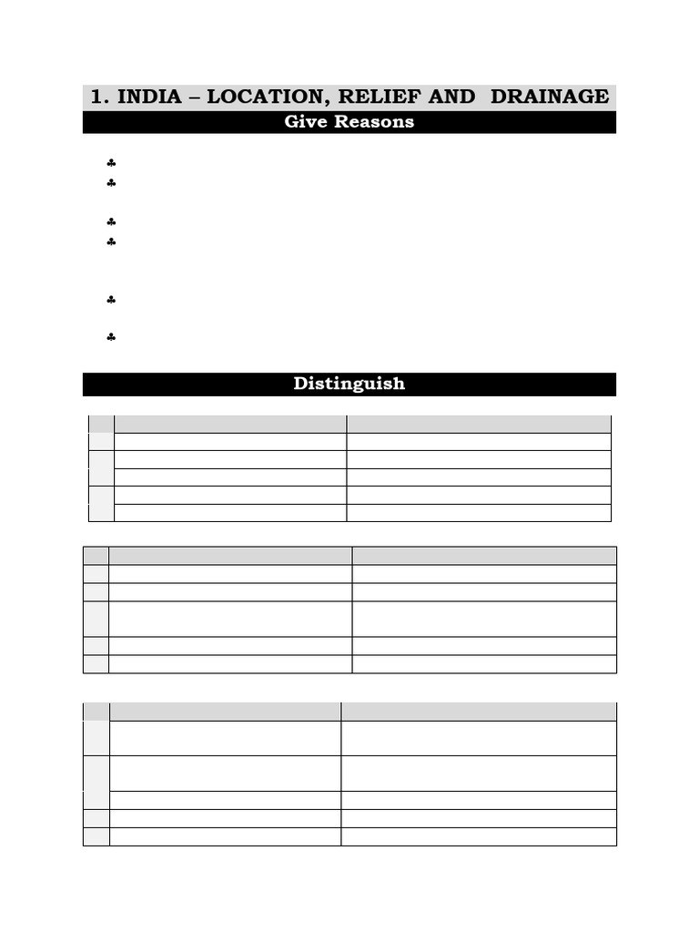 10th Social Exam Time Tips Give Reason and Distinguish | PDF ...