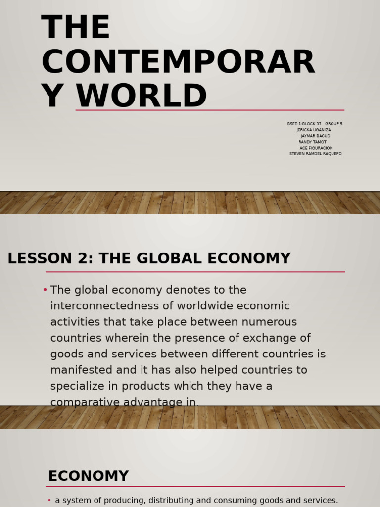 The Contemporary World | PDF