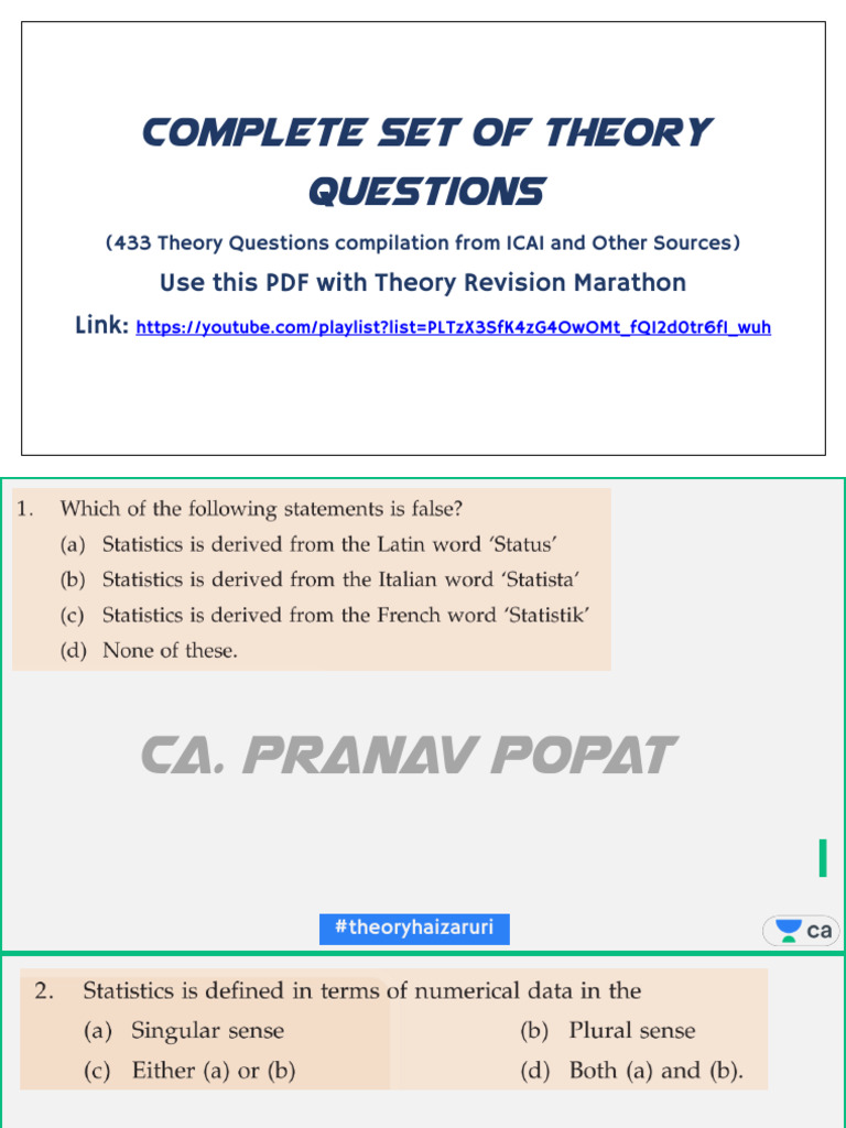 29.theory Question Bank Theory Marathon by Pranav Popat | PDF