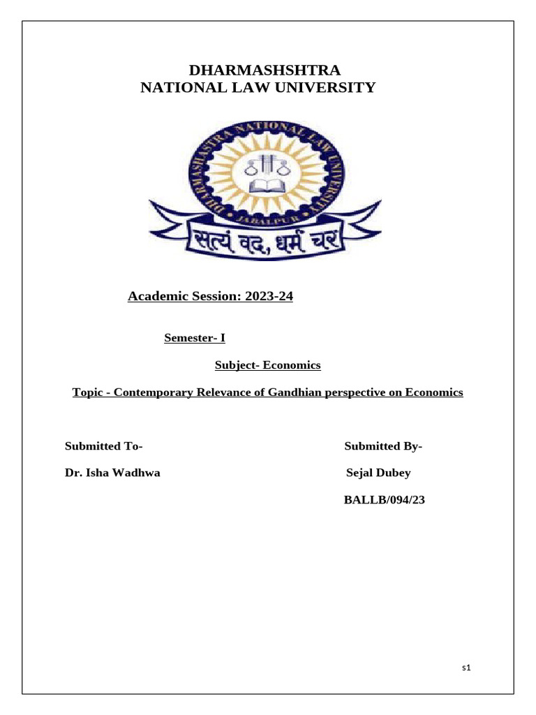 ECONOMICS PROJECT.END SEM | PDF