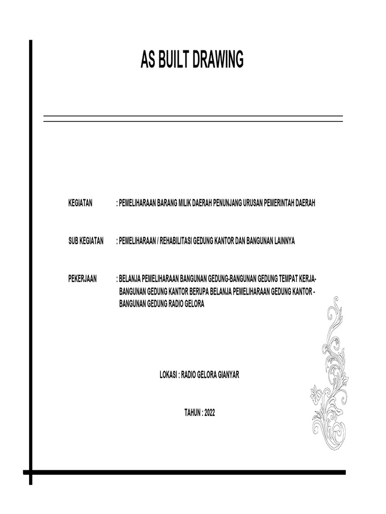 Gambar Sebagai Acuan Perhitungan Rab | PDF