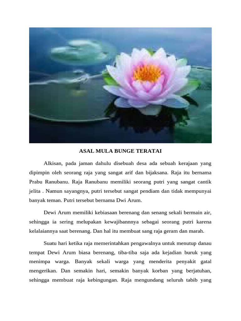 Asal Mula Bunge Teratai | PDF