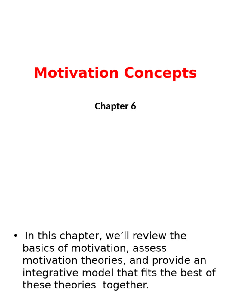 Motivation Concepts | PDF