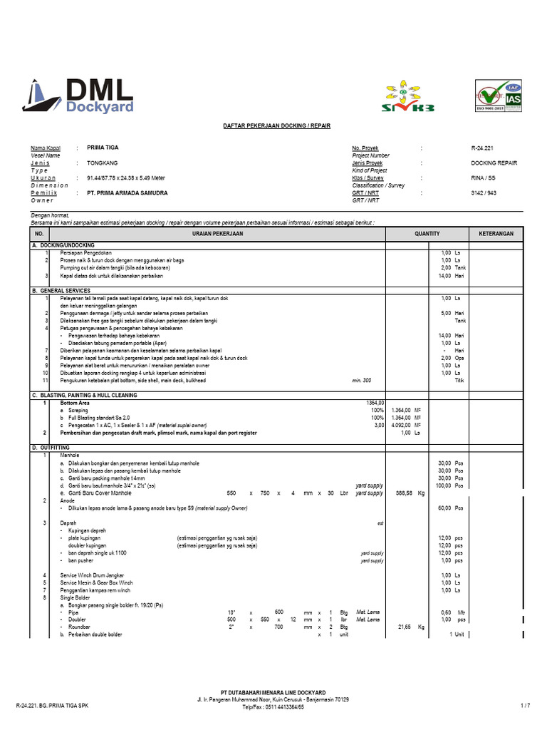 R-24.221. Bg. Prima Tiga SPK Hasil Modifikasi | PDF