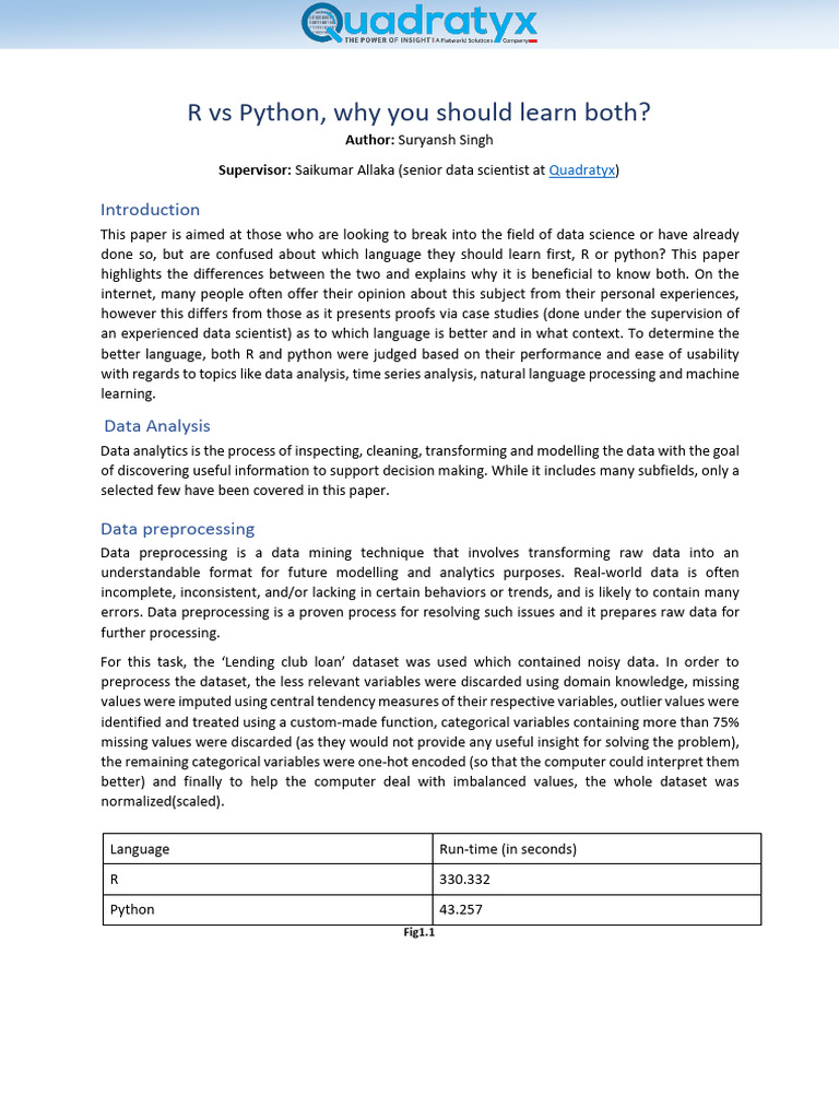 R Vs Python Why Learn Both | PDF