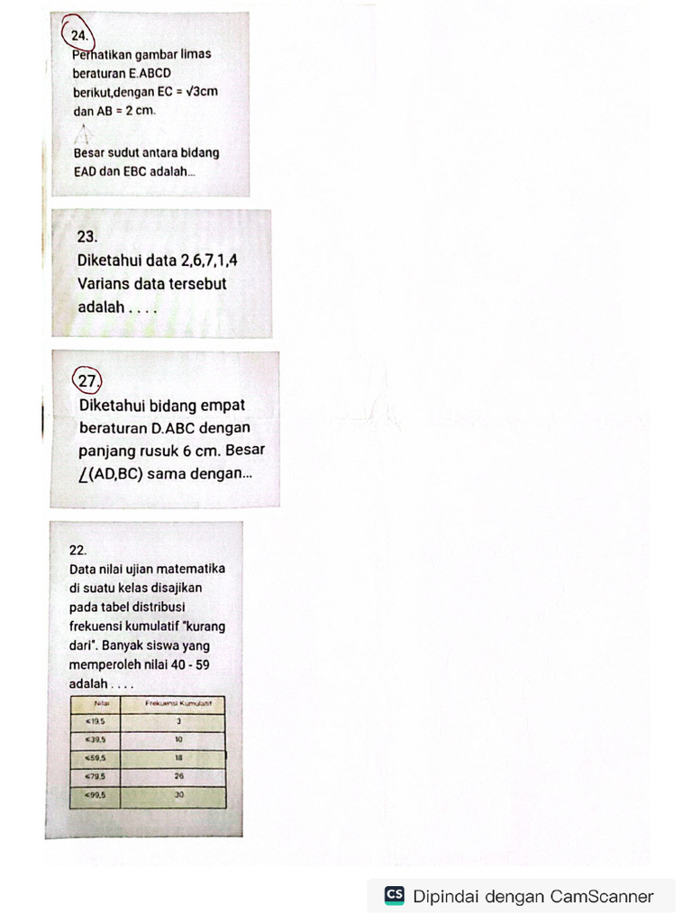 Soal PAS SMAN 6 Cirebon Kelas 12 Matwa | PDF