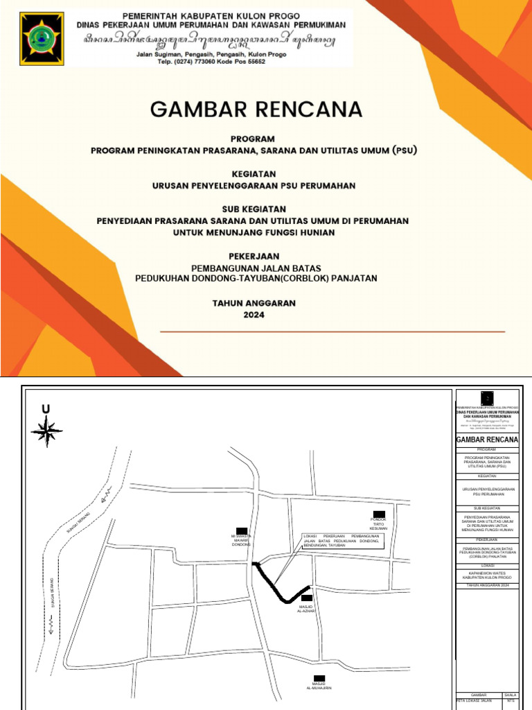 Gambar Rencana Jalan Batas Pedukuhan Dondong-Tayuban | PDF