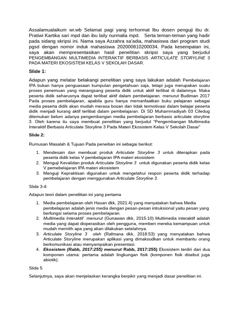 Teks Presentasi | PDF