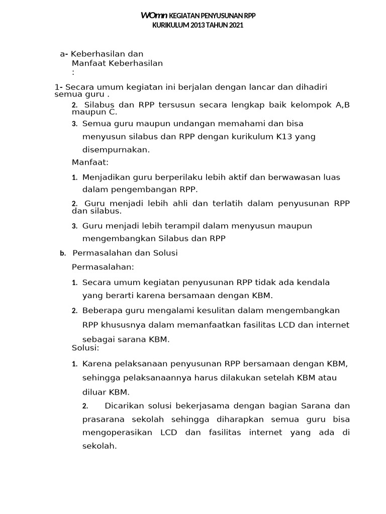 Program RPP - Ocr | PDF