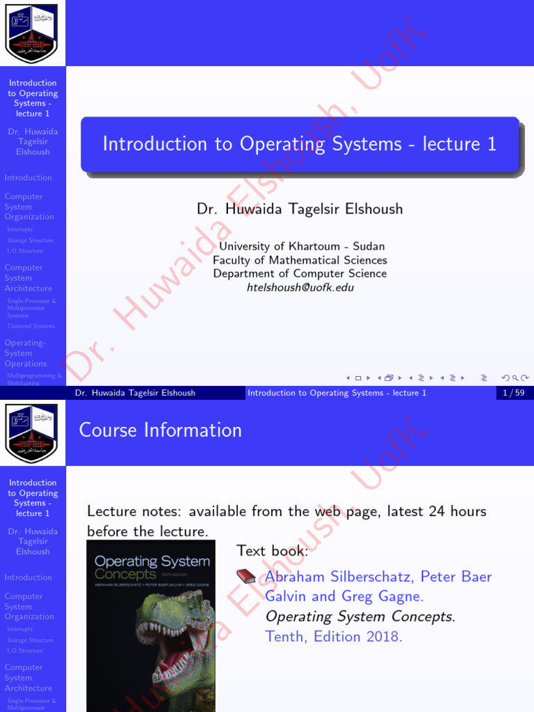 Lecture 1 - Introduction To Operating Systems | PDF