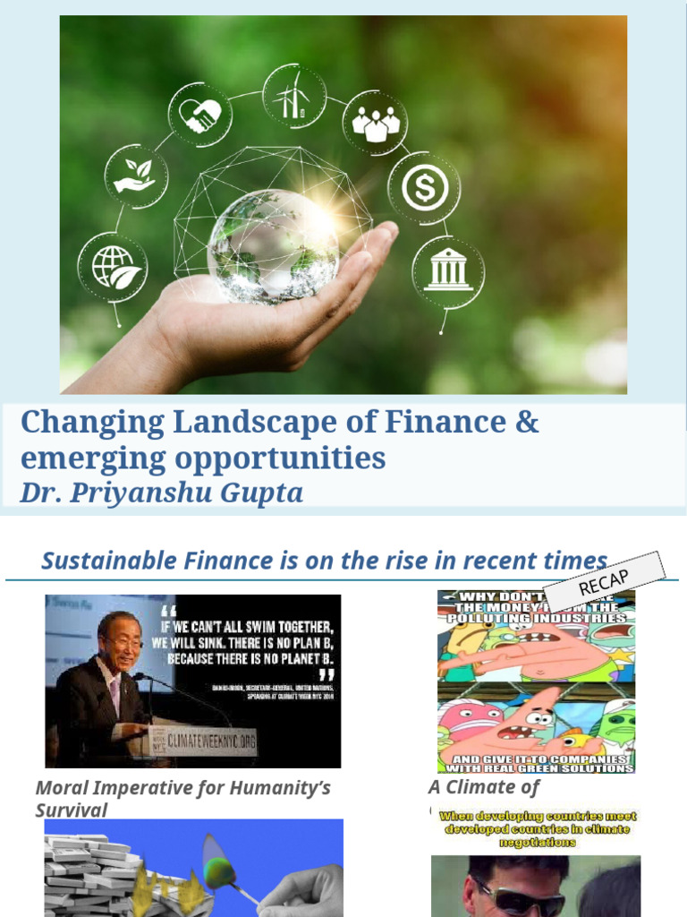 Changing Landscape of Finance - ESGMR - Vsent | PDF